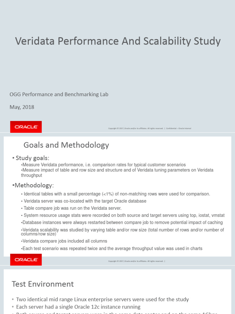 Veridata Performance and Scalability Study May 2018 | PDF | Computer Engineering | Software ...