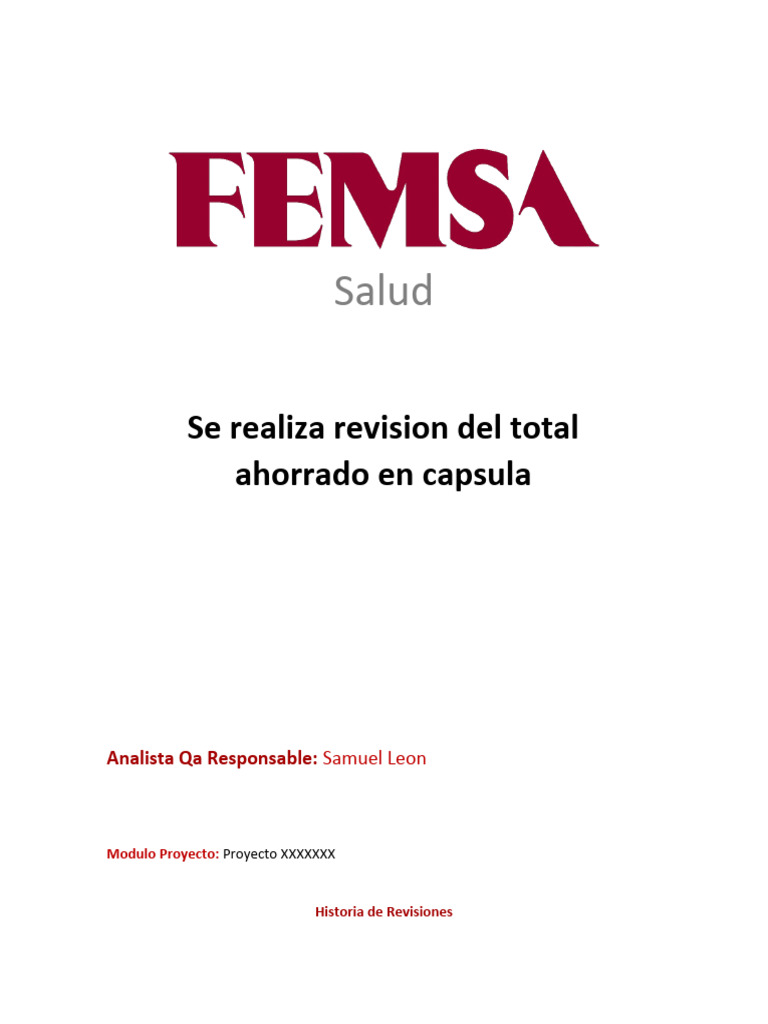 Formato Evidencia Femsa 20-09 | PDF