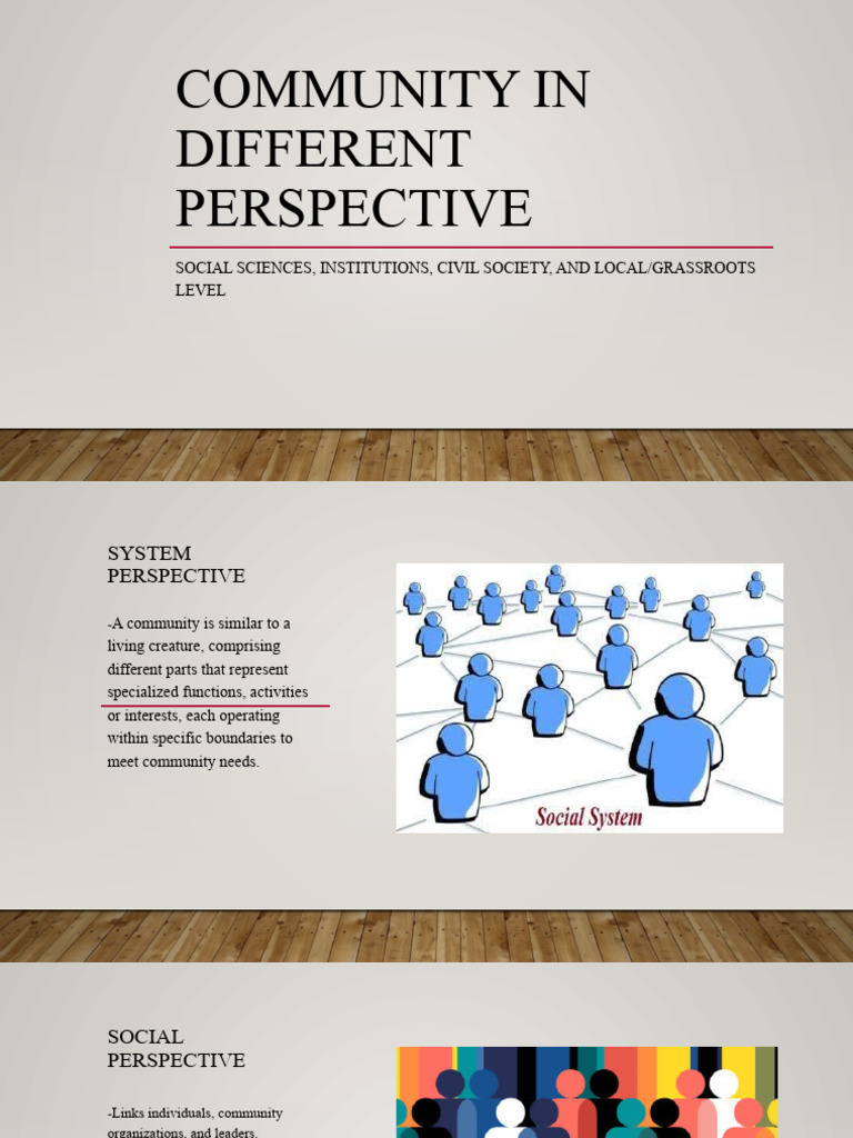 Perspectives on Community Dynamics | PDF | Community | Information