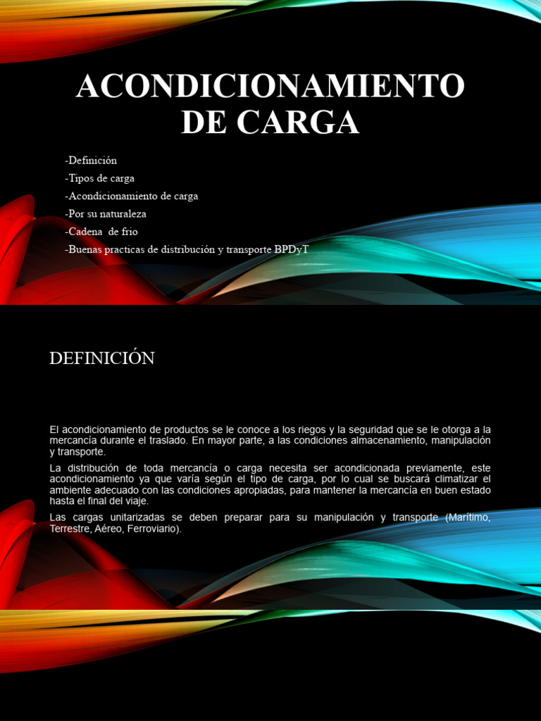 Acondicionamiento de Carga: Tipos y Prácticas | PDF | Transporte ...