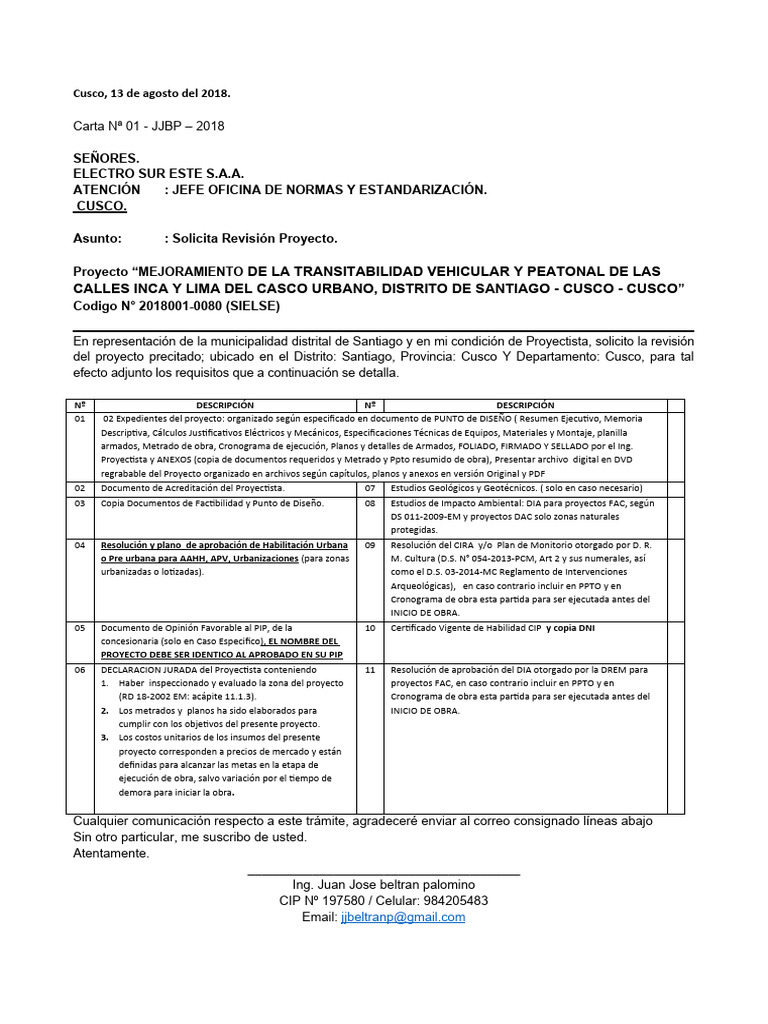 Sol09-Rp01 Solicitud de Revision Del Proyecto | PDF