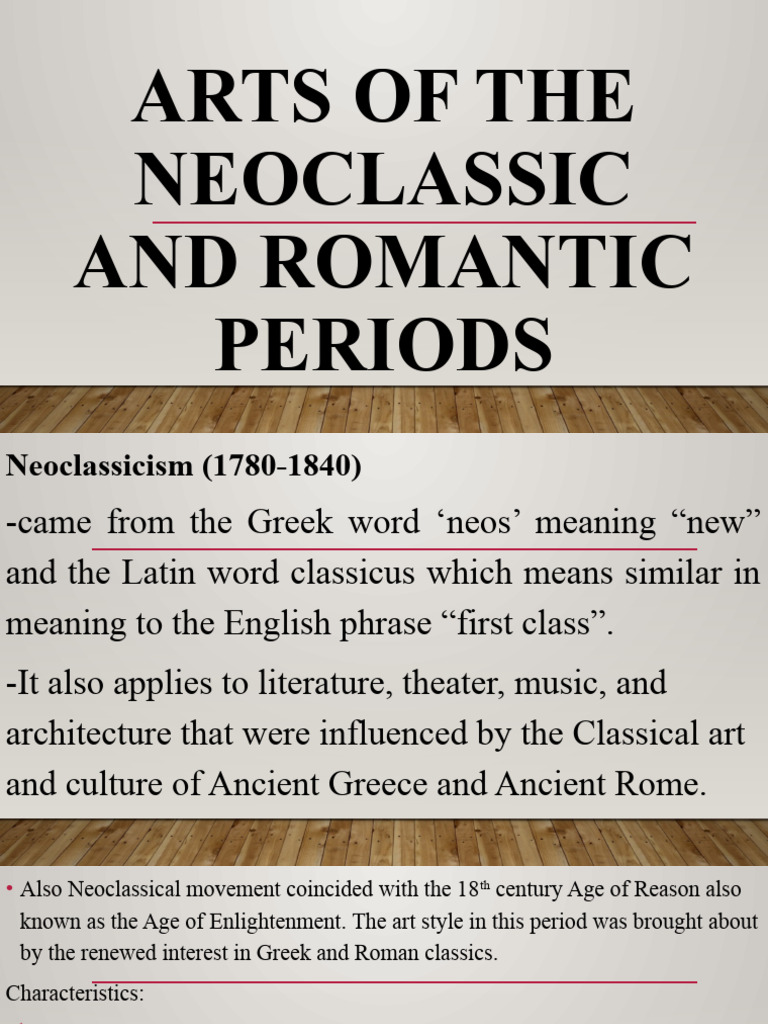 Arts of The Neoclassic and Romantic Periods | PDF | Sculpture | The Arts