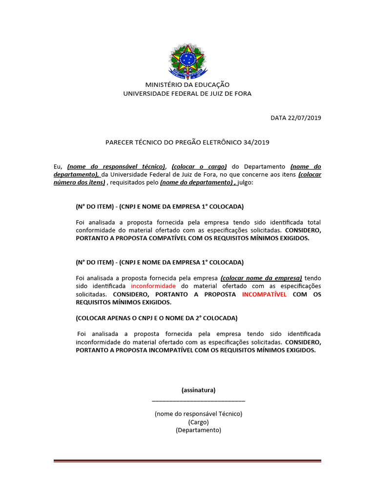 Modelo De Parecer Tecnico Images Of Hearts