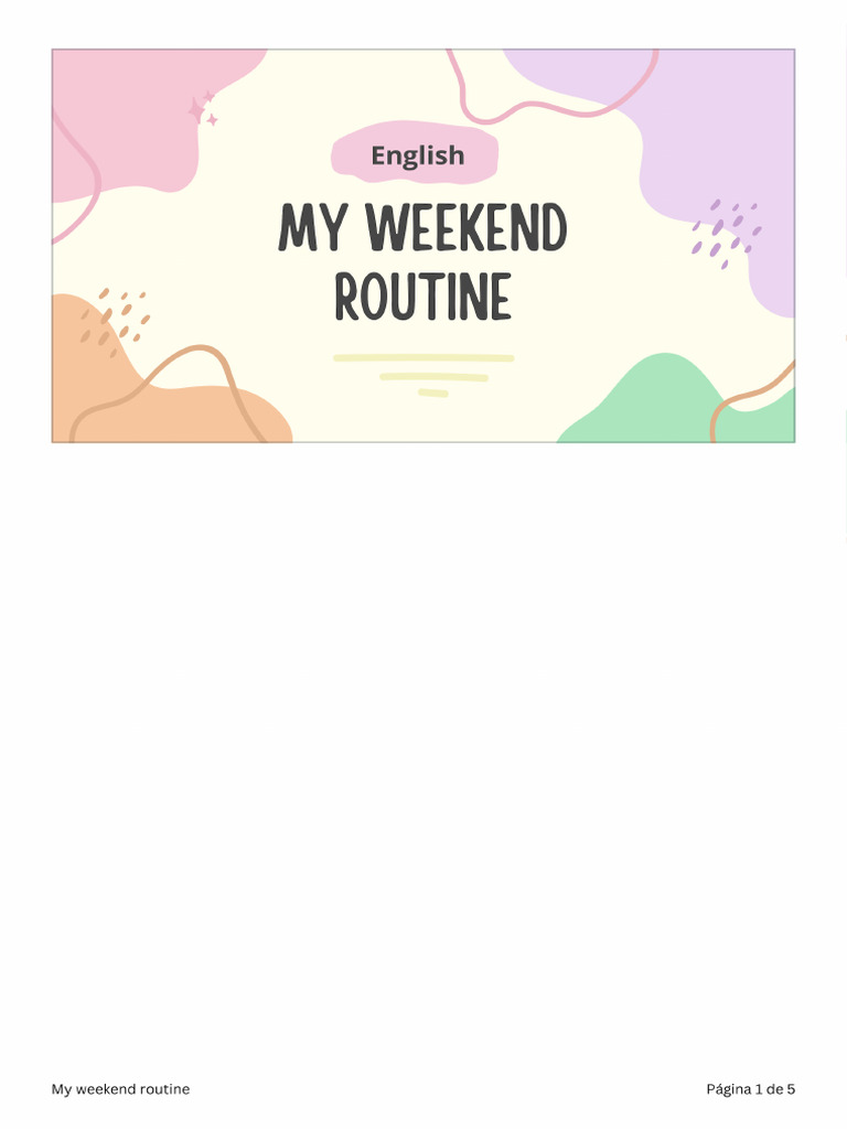 My Weekend Routine | PDF