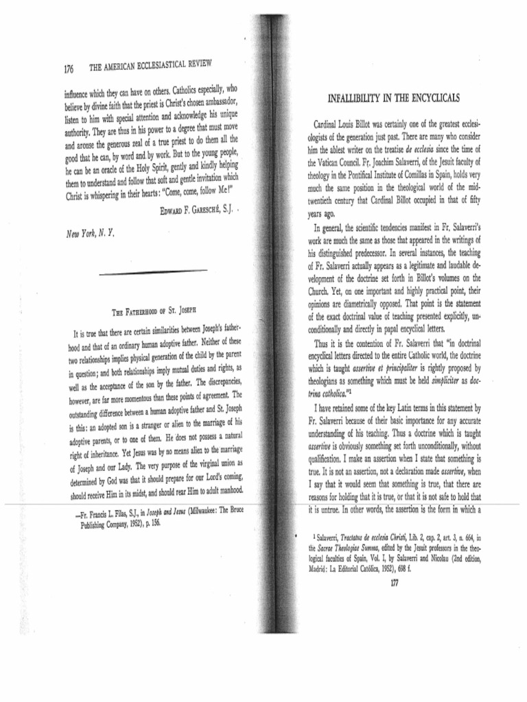 J.C. Fenton - Infallibility in The Encyclicals | PDF