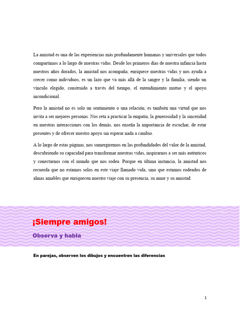Actividades para fomentar la amistad y empatía | PDF | Amistad
