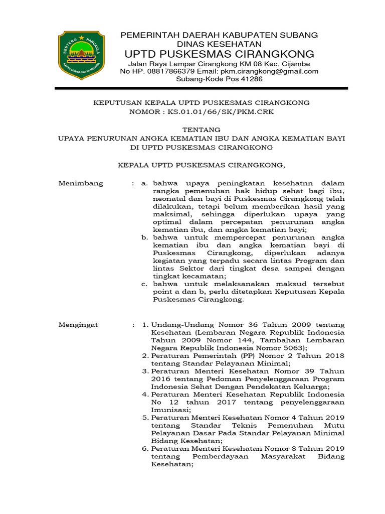 SK Penurunan AKI AKB | PDF