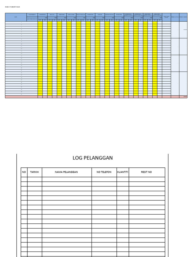 Daily Sales Target Report | PDF