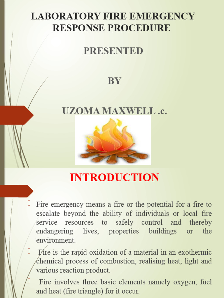 Presentation of Fire Emergency Procedure by Curtis | PDF | Fires ...