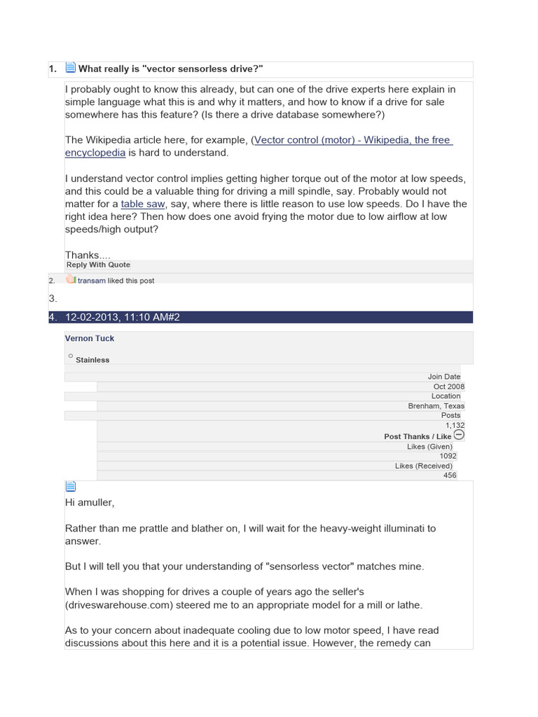 What Sensorless Vector Drive Is | PDF | Electric Motor | Electrical ...