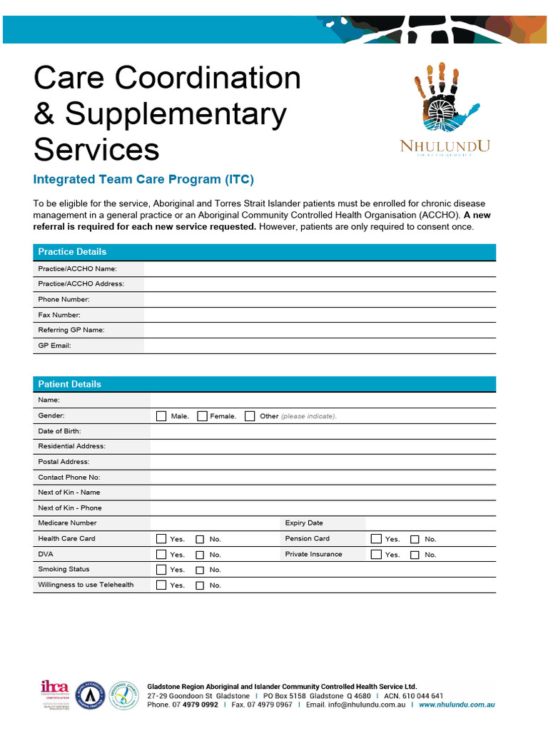 ITC Referral Form for Aboriginal Patients | PDF | General Practitioner ...