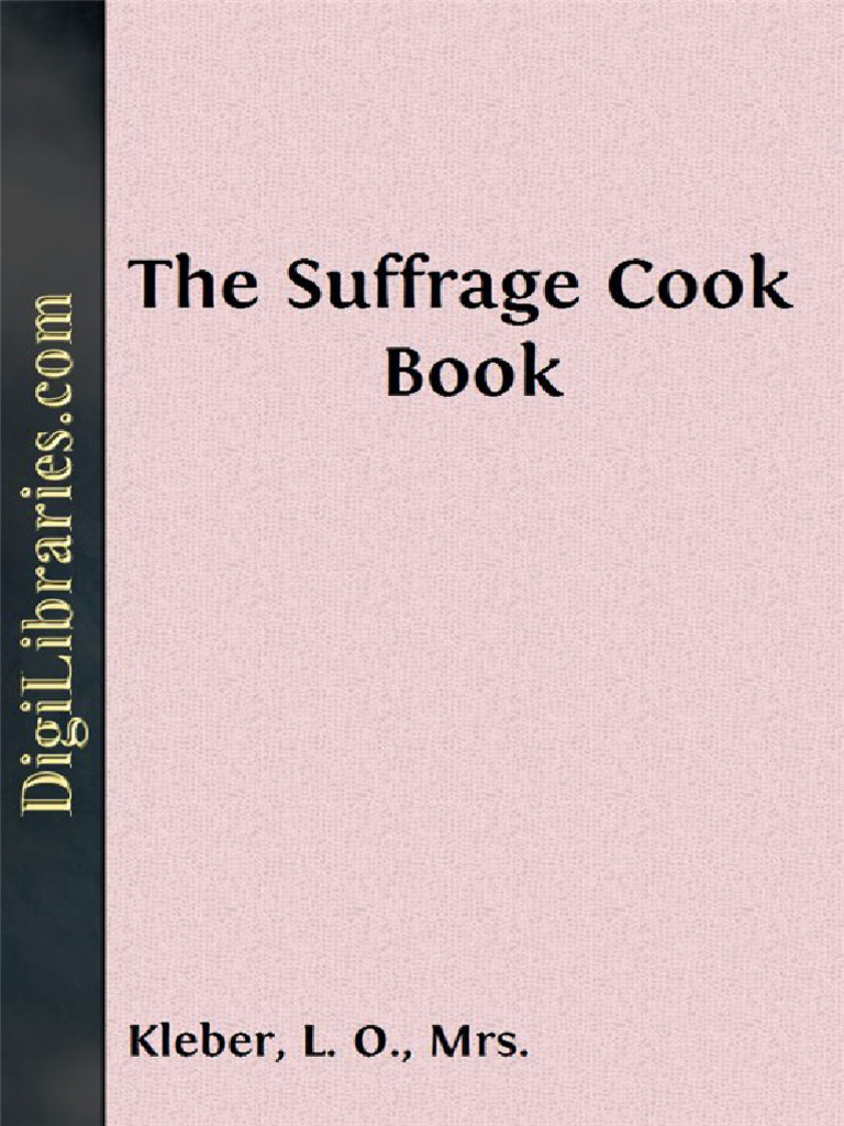The Suffrage Cook Book | PDF | Fruit Preserves | Dumpling