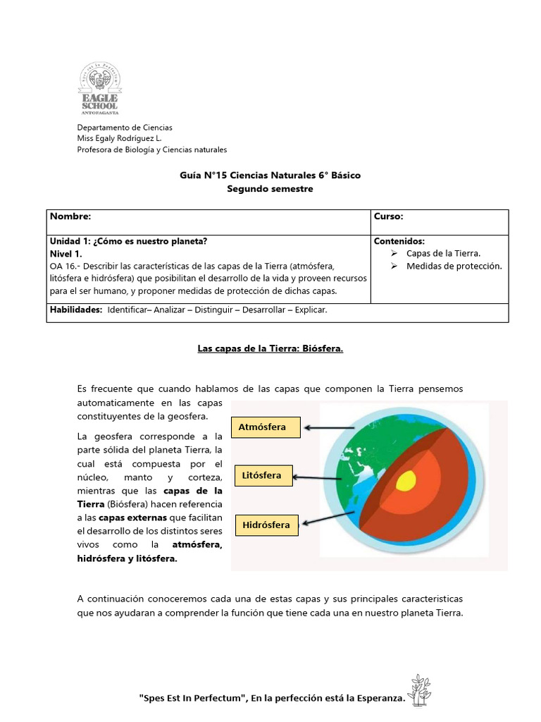 Guia N15 Ciencias Naturales 6 Basico 2021 - 71 - 0 | PDF | Tierra ...