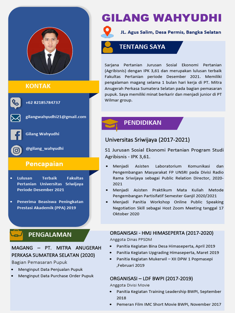 CV Gilang | PDF