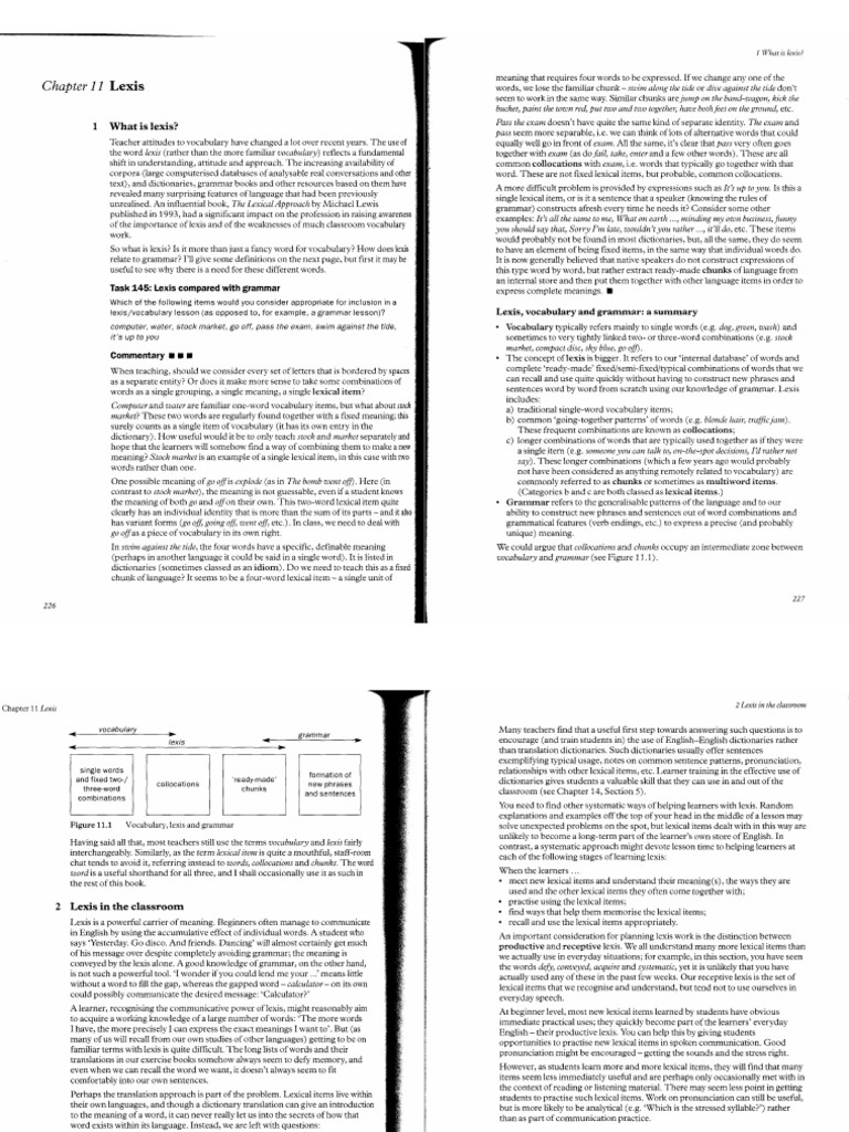 Learning English Teaching (Lexis) | PDF