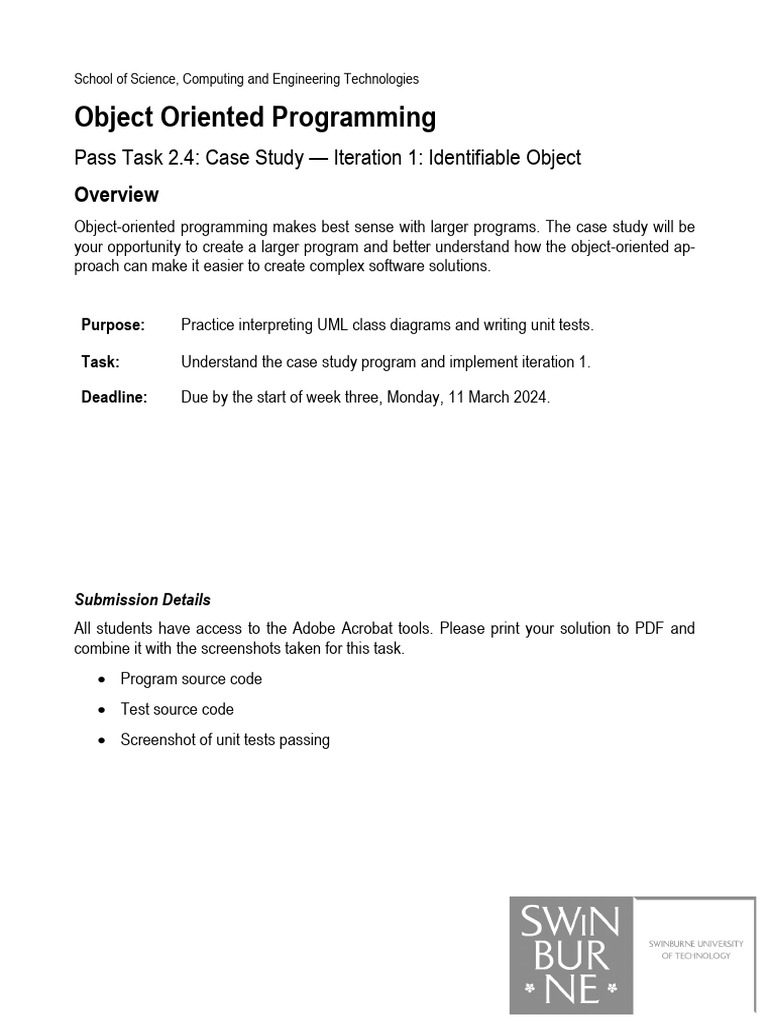 2.4P - Case Study Iteration 1 - Identifiable Object | PDF
