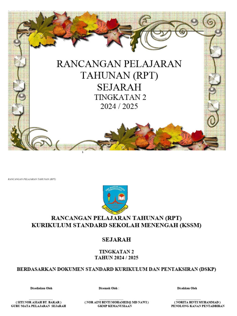 RPT Ting 2 2024 | PDF
