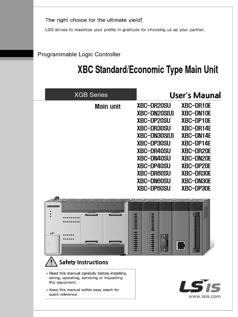 Manual_XBC | PDF | Programmable Logic Controller | Input/Output