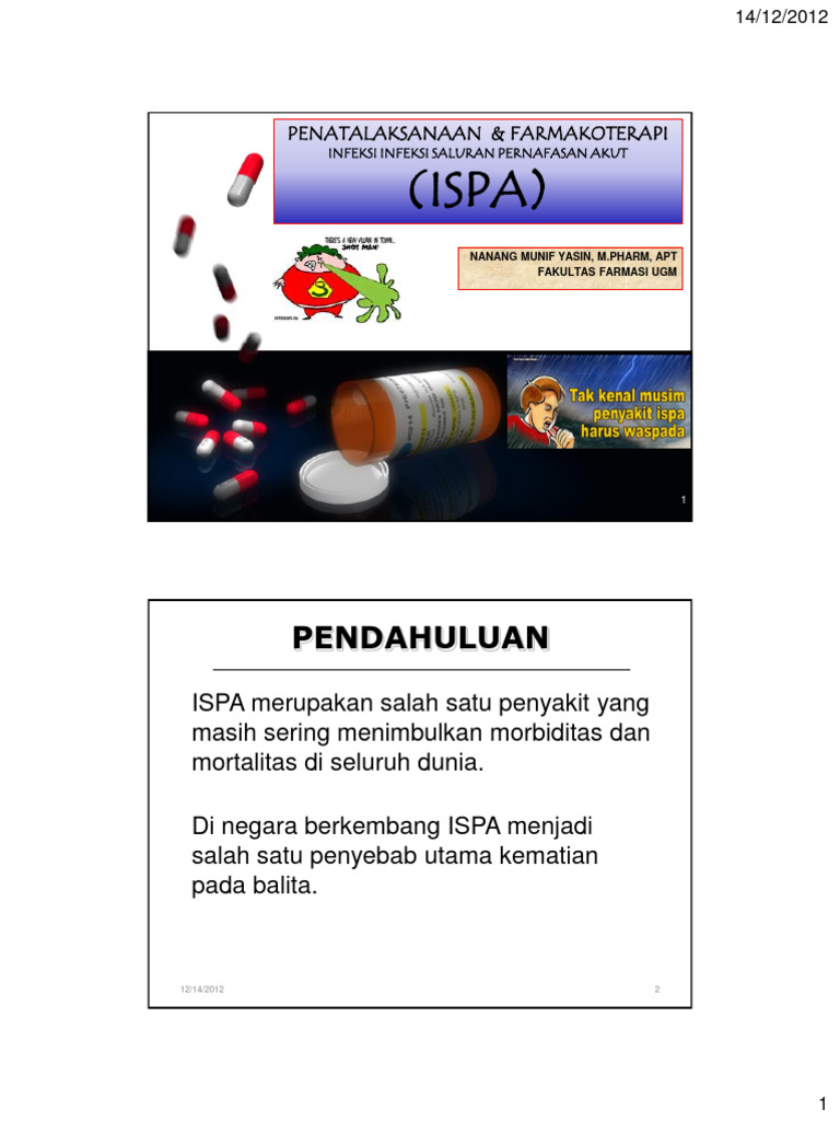 Penatalaksanaan ISPA dan Farmakoterapi | PDF
