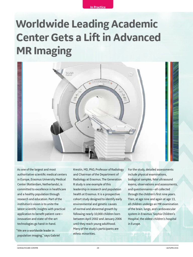SIGNA Explorer Lift at Erasmus University | PDF | Radiology | Medical ...