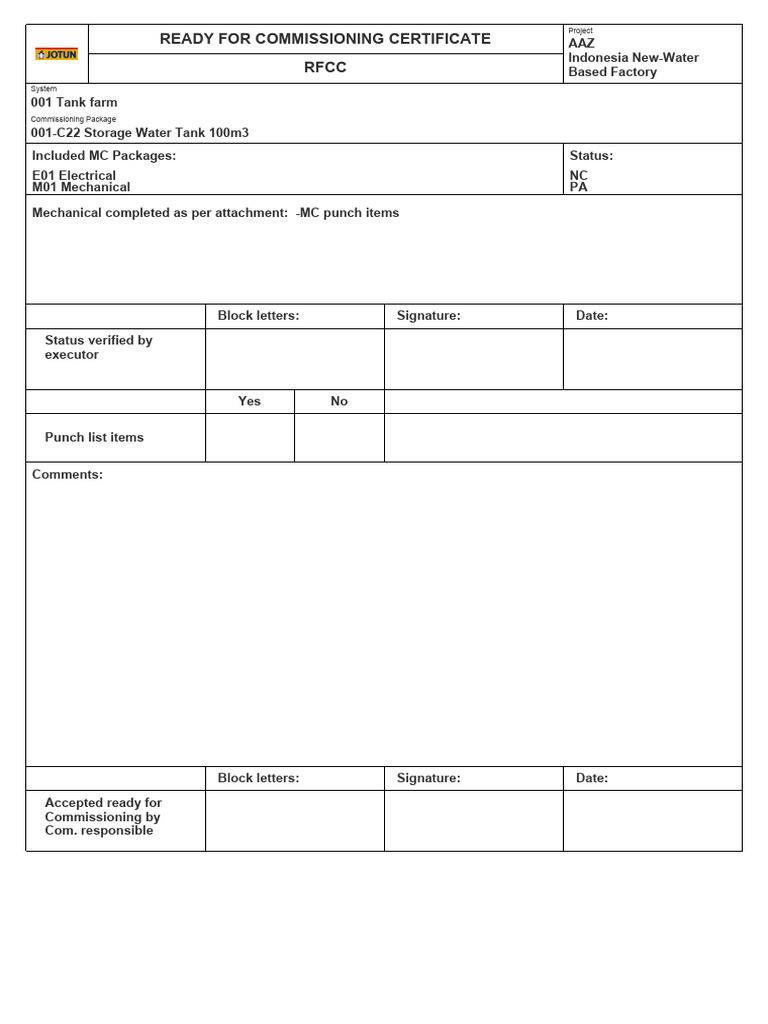 RFCC & Final Dossier Tank 100M3 | PDF | Manufactured Goods