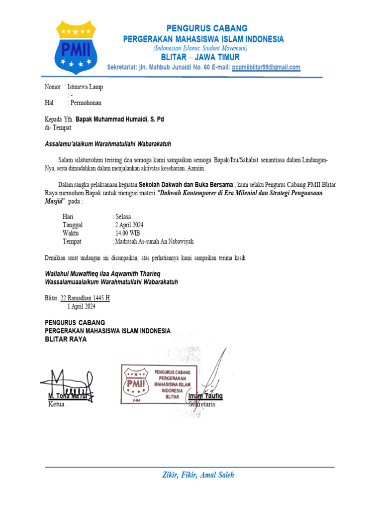 00 Undangan Kader - Copy | PDF