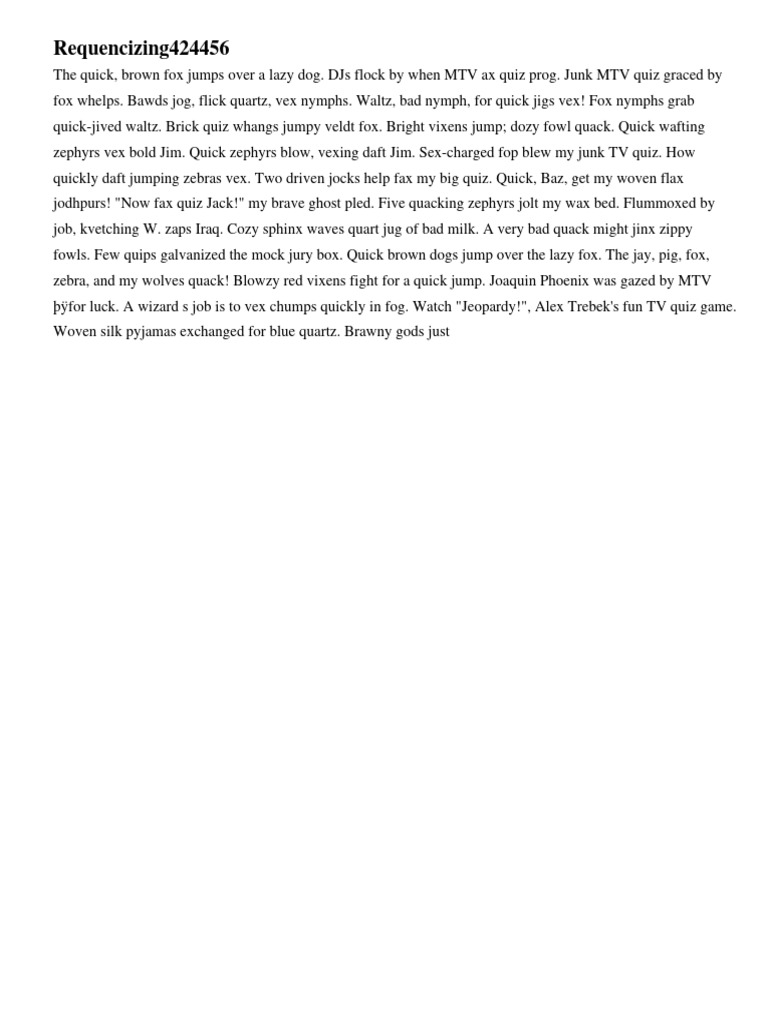 Fun with Pangrams and Wordplay | PDF