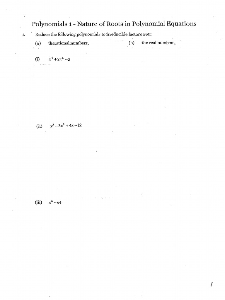 Polynomials 1 2023 With ANS | PDF