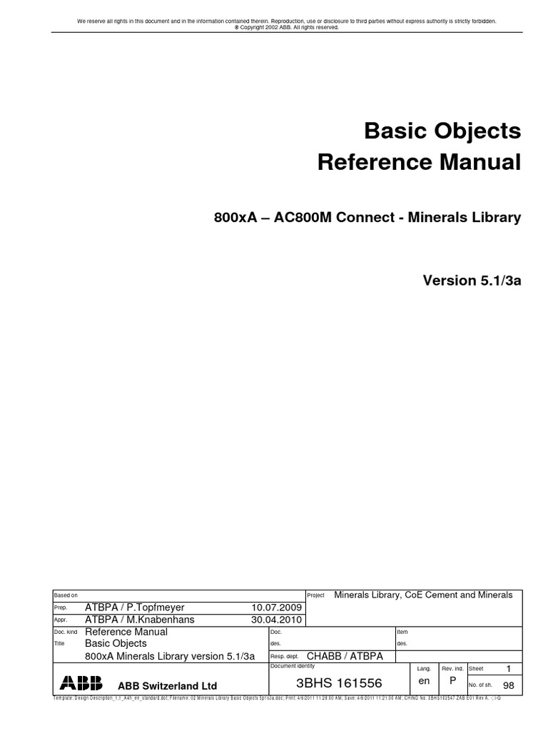 02 Minerals Library Basic Objects 5p1s3a | PDF | Parameter (Computer Programming) | Data Type