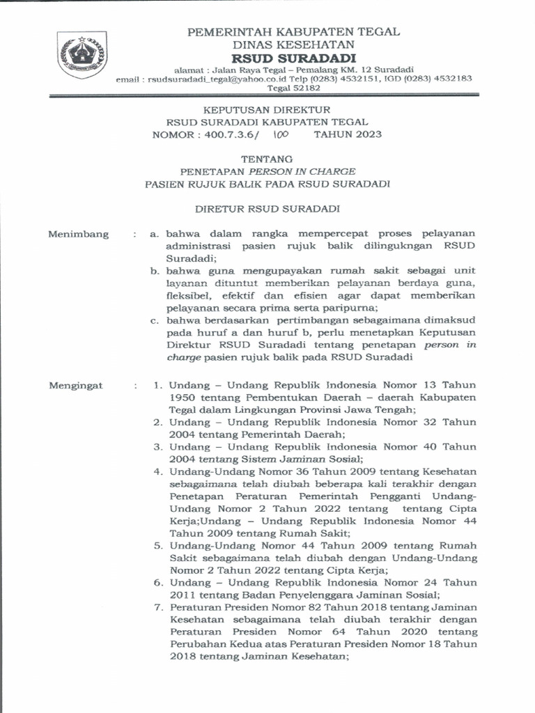 SK Tentang Pic PRB | PDF