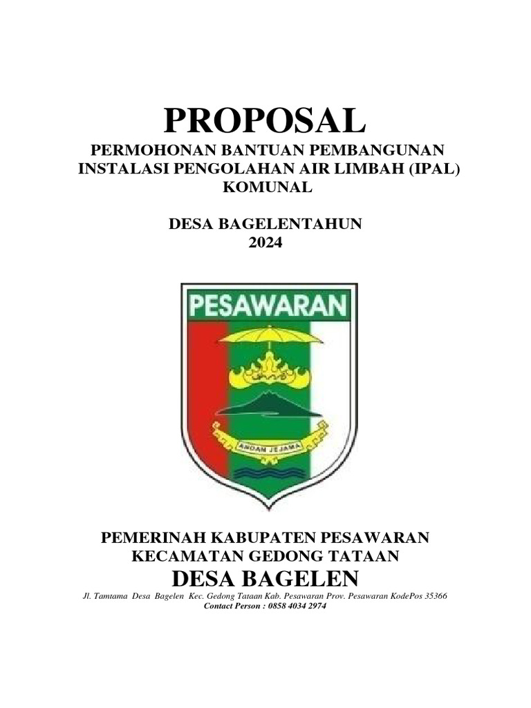 Proposal Ipal Komunal 2024 | PDF | Griya & Taman