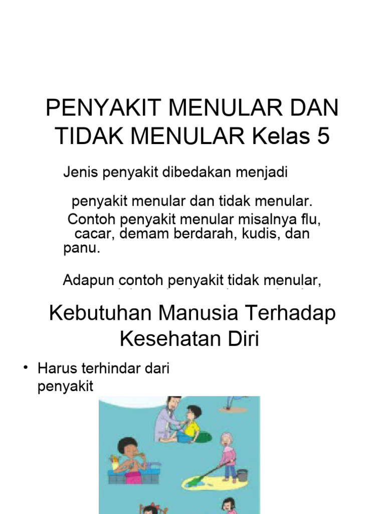 Penyakit Menular dan Tidak Menular Kelas 5 | PDF | Kesehatan Holistik
