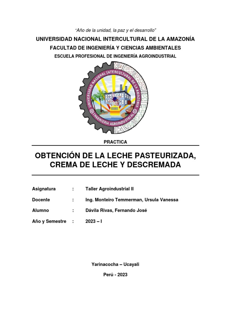 Elaboracion de Leche Pasteurizada | Descargar gratis PDF | Leche | Productos lácteos