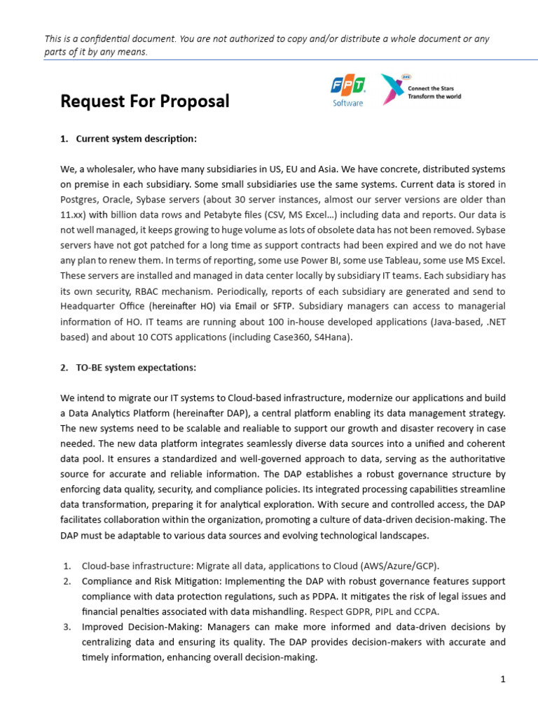 CoE_Cloud Migration, App Modernization and Data Platform Requirements | PDF | Analytics | Cloud ...