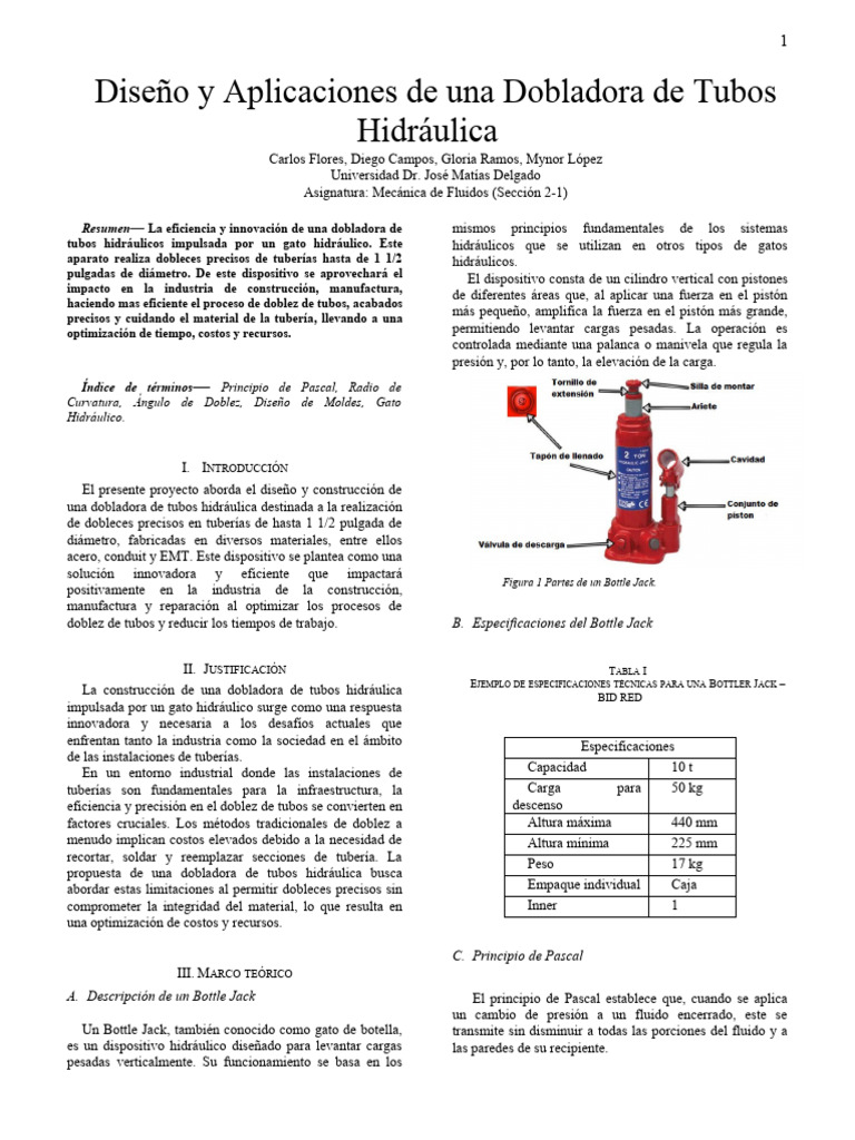 Tercera Nota MFL - Dobladora de Tubos | PDF | Tubería (transporte de fluidos) | Acero