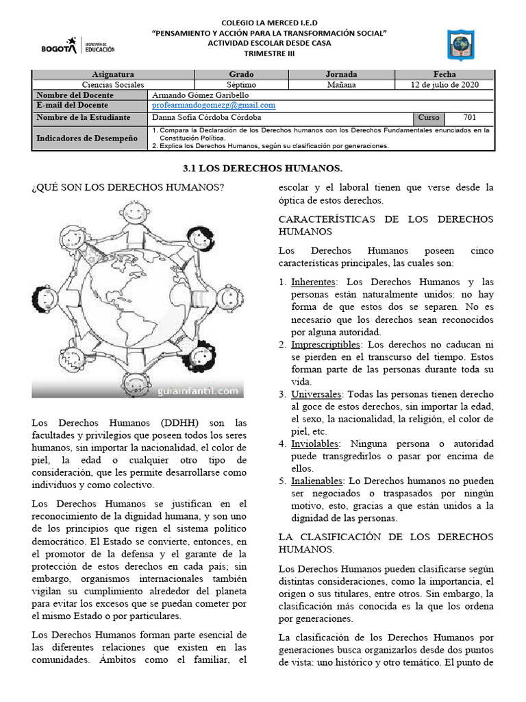 Tríptico sobre Derechos Humanos | PDF | Derechos humanos | Derechos