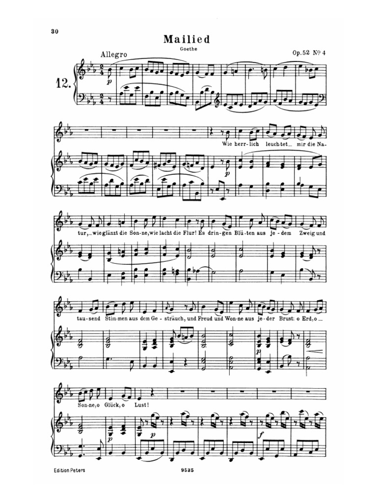 Mailied by Beethoven | PDF