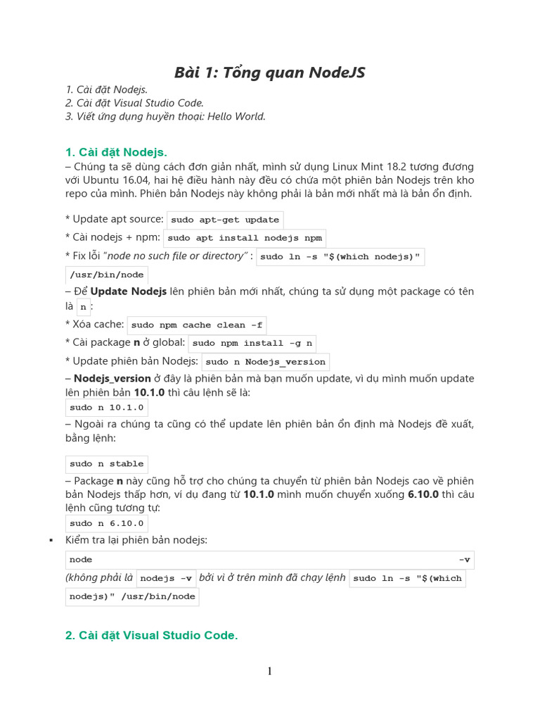 Baitap-NodeJS 2023 | PDF