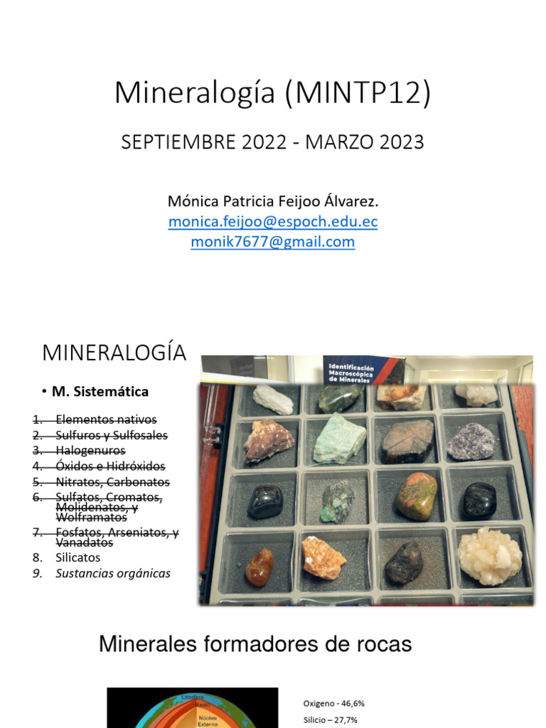 Mineralogía (MINTP12) - SILICATOS | PDF | Minerales | Materiales