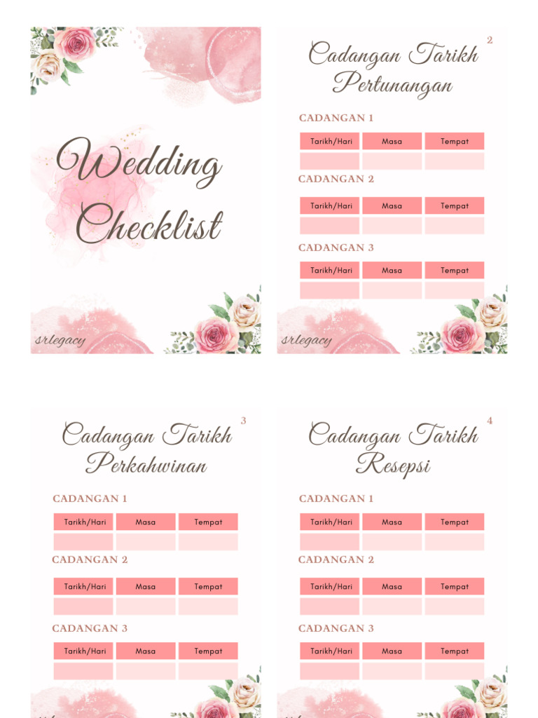 Checklist Kahwin - converted | PDF
