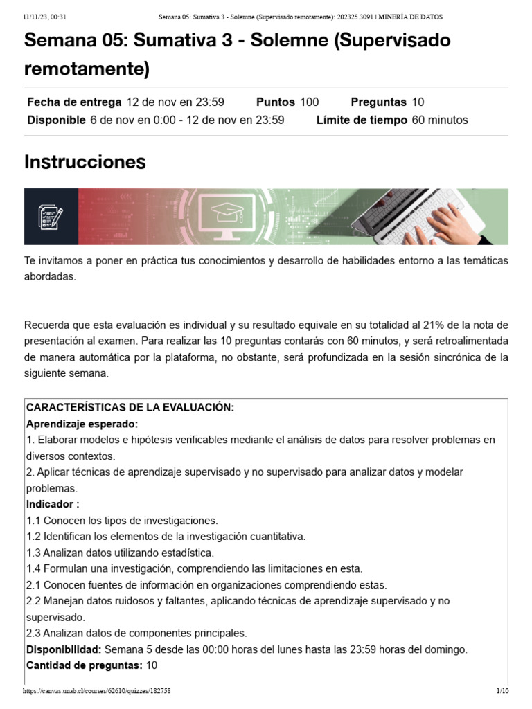 Semana 05 - Sumativa 3 - Solemne (Supervisado Remotamente) - 202325.3091 - MINERÍA DE DATOS ...
