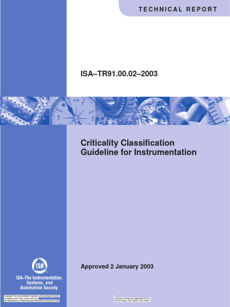 ISA 910002 Criticality Classif | PDF | Safety | International System Of ...