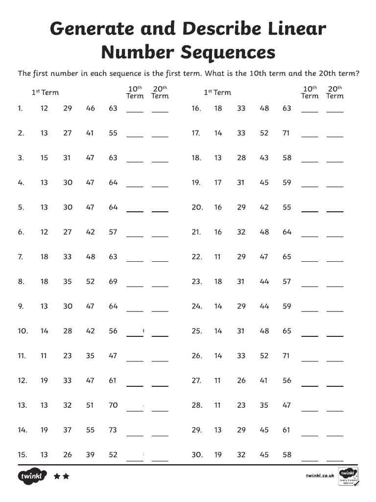 Linear Sequence 2 | PDF