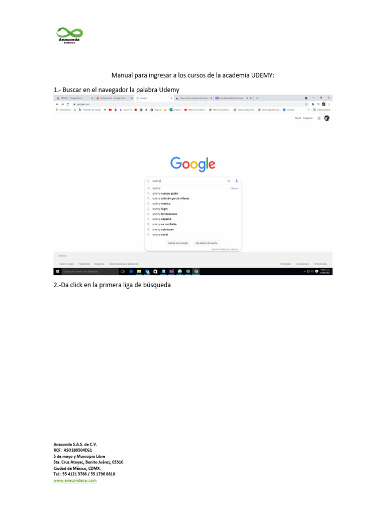 Manual para Ingresar A Los Cursos de La Academia UDEMY | PDF