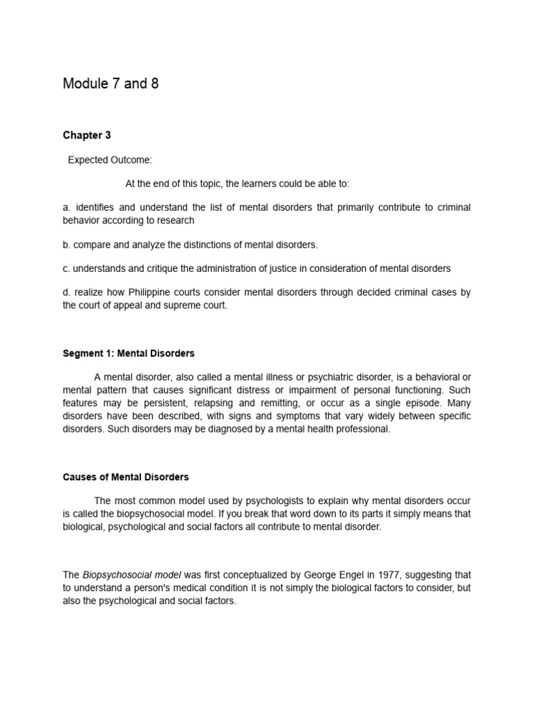 HUMAN BEHAVIOR MODULE 7 & 8 WITH ACTIVITY | PDF | Psychosis | Anxiety ...