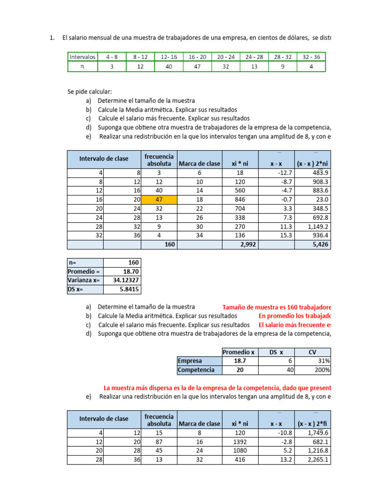 Solución control 1 | PDF | Dispersión estadística | Media
