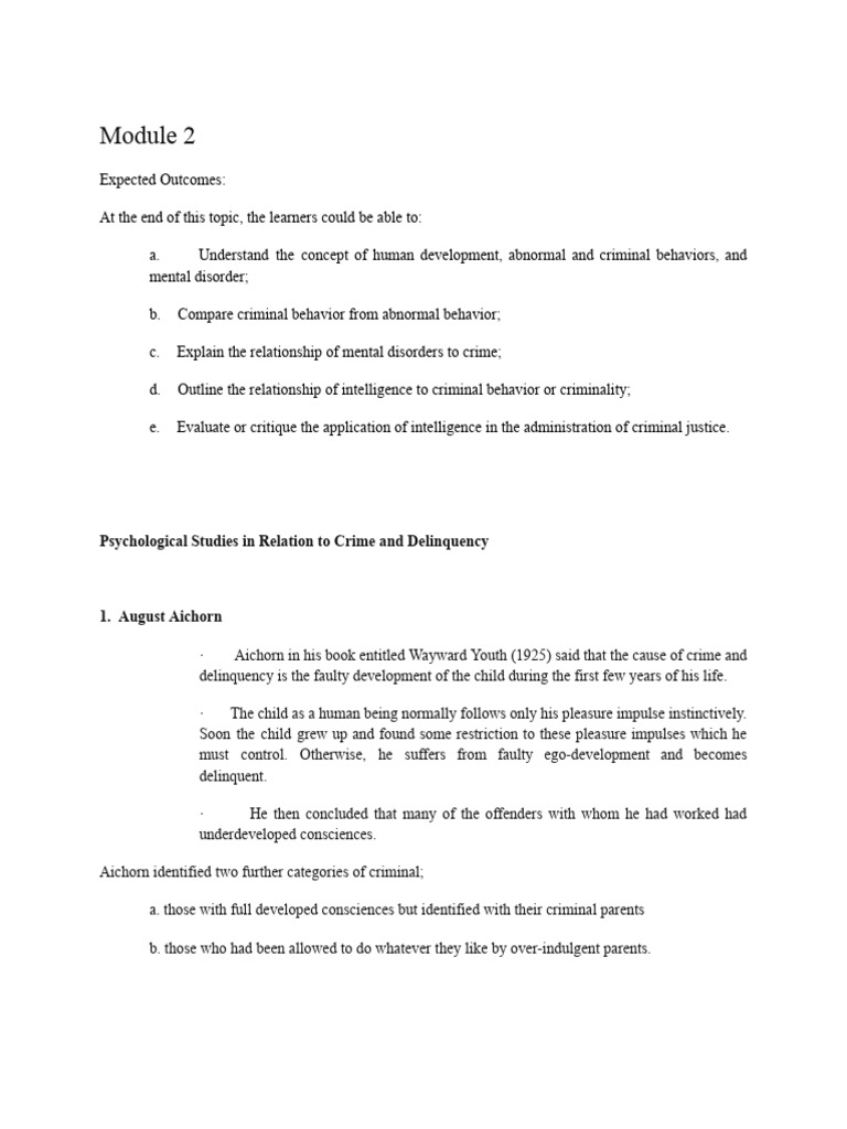 Module 2 - HUMAN | PDF | Mental Disorder | Developmental Psychology
