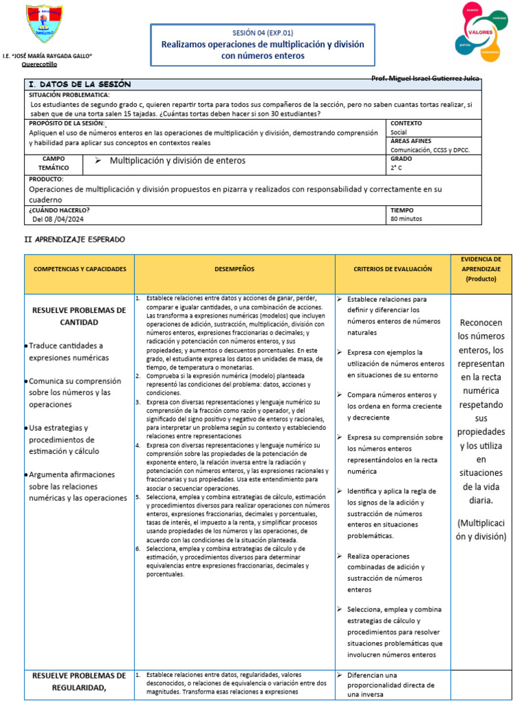 SESION 04 EDA 01 - 2do | PDF | Números | Exponenciación
