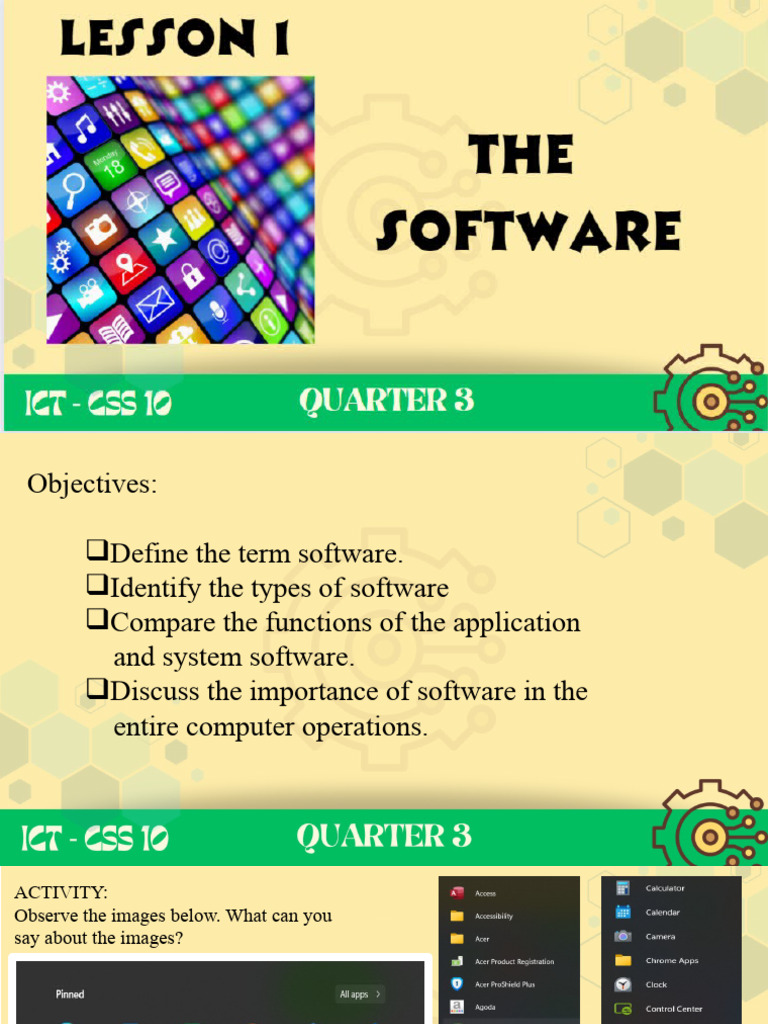 Lesson 1 The Software | PDF | Application Software | Software