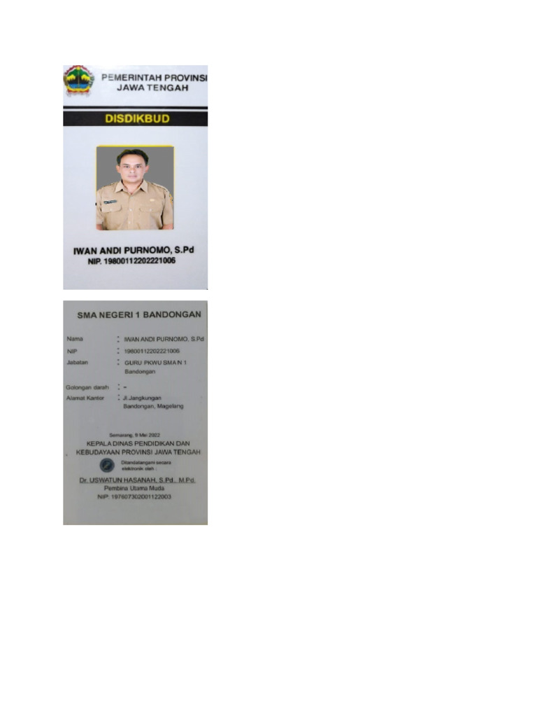 Poto Id Card Iwan | PDF
